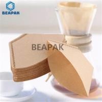 China Unbleached Sector Shape Coffee Machine Filter Papers for sale