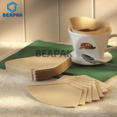Cina Il caffè del cono della pasta di cellulosa filtra la rotocalcografia non candeggiata naturale in vendita
