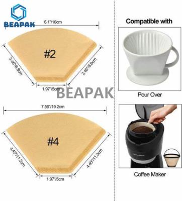 Cina 40/100 di caffè del cono di conteggio filtra il filtro dalla carta del caffè di rotocalcografia in vendita