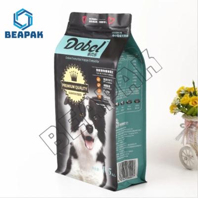 Cina Supporto di plastica sul fondo d'imballaggio del quadrato della borsa della guarnizione del cibo per cani laterale dell'animale domestico in vendita