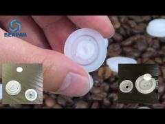 Food Breathing One Way Degassing Valve For Coffee Packaging Bag
