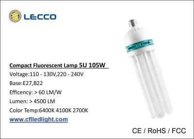 Cina luce bassa della baia E27/E40 delle lampadine di energia bassa di 5U 105W T5 alta in vendita