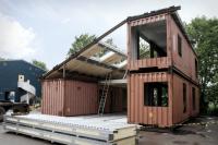 China 2 - 3 Layers Flat Pack Containers Outstretched Coffee Bar With Observation Platform for sale