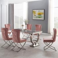 China 180cm Luxury Marble Dining Table for sale