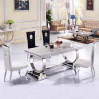 China 180cm Luxury Marble Dining Table for sale
