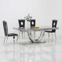 China 200cm Luxury Marble Dining Table for sale