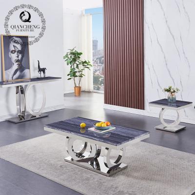 Cina Le Tabelle di marmo del lato dell'acciaio inossidabile dell'OEM quadrano le Tabelle del lato dello specchio 60x60 in vendita