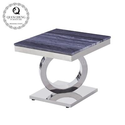 Cina Le Tabelle di marmo del lato dell'acciaio inossidabile dell'OEM quadrano le Tabelle del lato dello specchio 60x60 in vendita