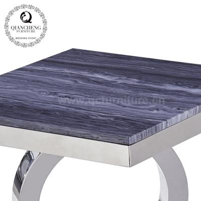 Cina Le Tabelle di marmo del lato dell'acciaio inossidabile dell'OEM quadrano le Tabelle del lato dello specchio 60x60 in vendita