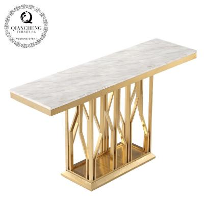 China 160x45x85cm 0.3cbm de Lijst van de Roestvrij staalconsole met Marmeren Bovenkant 20mm Te koop
