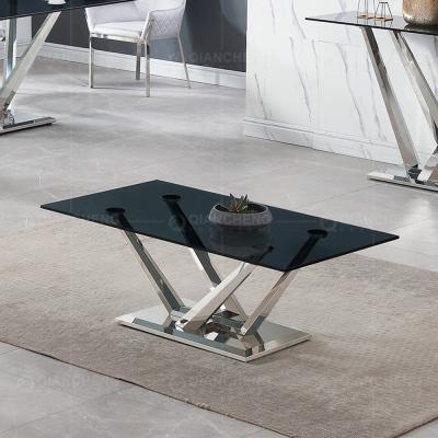 China Mesa de centro clara de 50kg SS com forma superior de vidro moderada do retângulo à venda