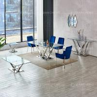 China Light 50kg SS Coffee Table With Tempered Glass Top Rectangle Shape for sale