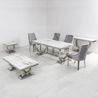 China 180cm Luxury Marble Dining Table for sale