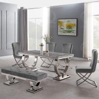 China 180cm Luxury Marble Dining Table for sale