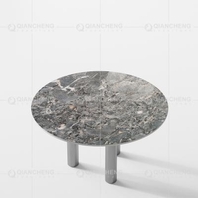 Cina acciaio inossidabile d'argento di pietra sinterizzato spesso del tavolo da pranzo 180cm di 20mm in vendita