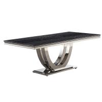 China 200cm Luxury Marble Dining Table for sale