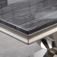 China 200cm Luxury Marble Dining Table for sale