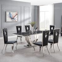 China 200cm Luxury Marble Dining Table for sale