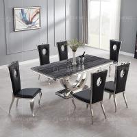 China 200cm Luxury Marble Dining Table for sale