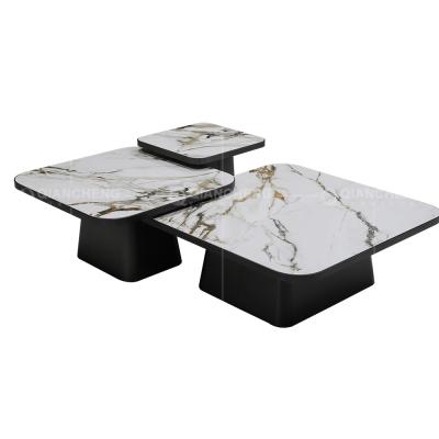 China Drei in einer 120x60x36cm quadratischen Steinspitzencouchtisch-Schmiedeeisen-Quadrat-Tabelle zu verkaufen