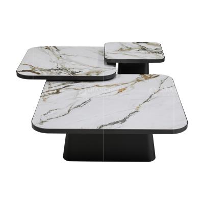 China Drei in einer 120x60x36cm quadratischen Steinspitzencouchtisch-Schmiedeeisen-Quadrat-Tabelle zu verkaufen