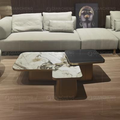 China Drei in einer 120x60x36cm quadratischen Steinspitzencouchtisch-Schmiedeeisen-Quadrat-Tabelle zu verkaufen