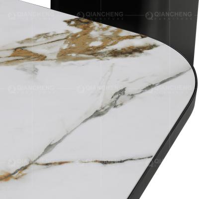 China Drei in einer 120x60x36cm quadratischen Steinspitzencouchtisch-Schmiedeeisen-Quadrat-Tabelle zu verkaufen