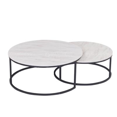 Cina Mobilia moderna di marmo rotonda di altezza 40cm del diametro 95cm X del tavolino da salotto di 99kg ss in vendita