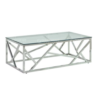 China Couchtisch-Kratzfestigkeits-ausgeglichene Glasplatte des Rechteck-130x70x45cm SS zu verkaufen
