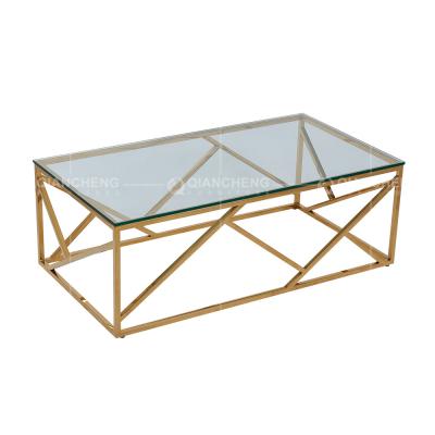 China Couchtisch-Kratzfestigkeits-ausgeglichene Glasplatte des Rechteck-130x70x45cm SS zu verkaufen
