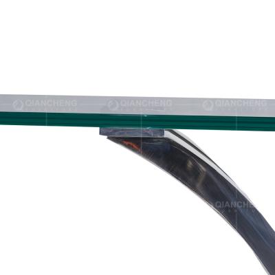 Cina Cima di vetro delle Tabelle di console del metallo del ODM del salone con i cuscinetti d'angolo di plastica dei piedi in vendita