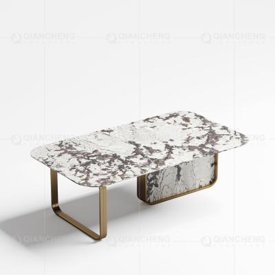 China 130x70x45cm SS Couchtisch gesinterter Steinspitzencouchtisch für Wohnzimmer zu verkaufen