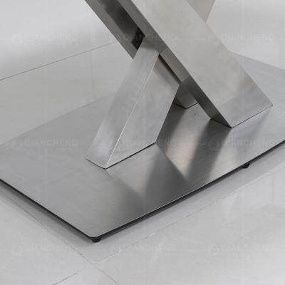 中国 椅子が付いているQianchengの大理石のダイニング テーブル 販売のため