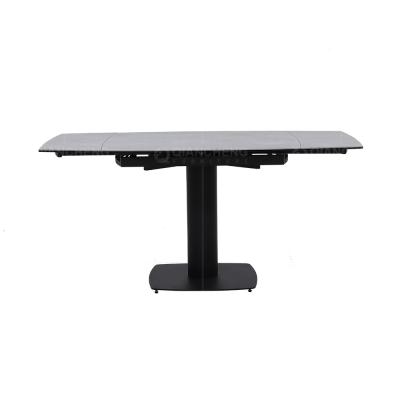 China Extending 1.16CBM Rectangle Dining Table Set Rectangle Sintered Stone top for sale