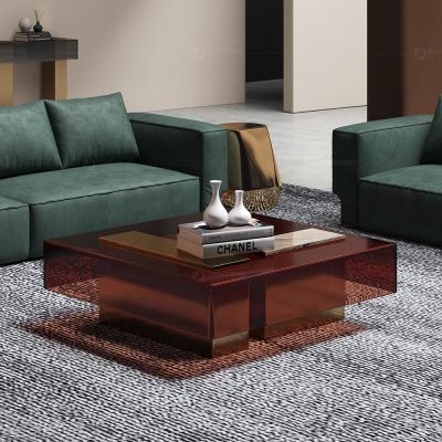 Cina Tabella della base ss e vetro d'acciaio dorati di Sofa Sets Coffee Desk High in vendita