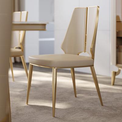 China Foshanss behandelt het nieuwe het ontwerpleer van het staalmeubilair het dineren geplaatste stoelen Te koop