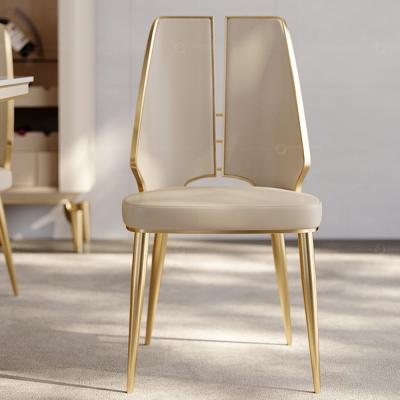 China Foshanss behandelt het nieuwe het ontwerpleer van het staalmeubilair het dineren geplaatste stoelen Te koop