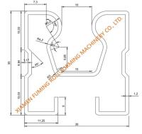 China GI Custom Roll Forming Machine 7.5KW 60mm Shaft for C35 Rail Profile for sale