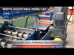 Width Adjustable Ridge Cap Roll Forming Machine