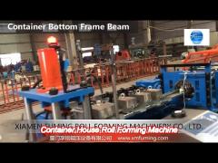 37kw container house roll forming machine precise container bottom frame beam