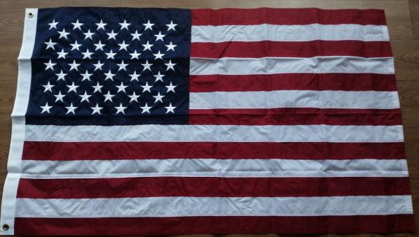 Quality American Flag 3x5ft Outdoor 100% Solar Max Nylon US Flags With Embroidered Stars Sewn Stripes for sale