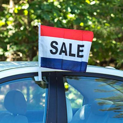 China Single Sided Or Double Sided Car Sales Flags Screen Printed for sale