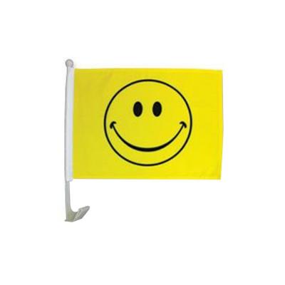 China Sonrisa Bandera de oro banderas de automóviles pantalla impresa de alta calidad en venta