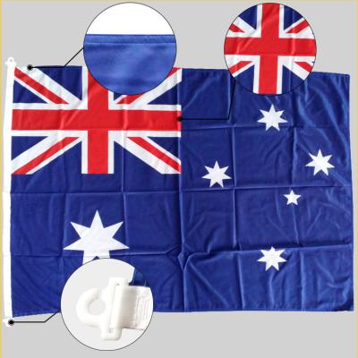 中国 3x5' オーストラリアの国旗 編み物 ポリエステルロープとスイスブックル 販売のため