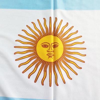 Cina 3x5' bandiera argentina poliestere a maglia singolo inverso corda e fibbia svizzera banner nazionale personalizzato in vendita