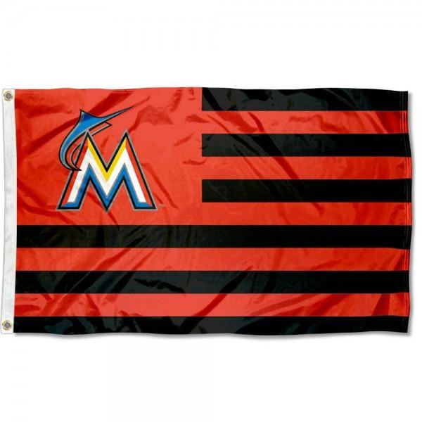 Miami Marlins Amerikanische Nationalflagge