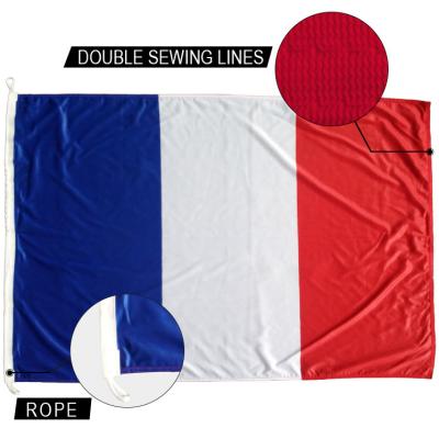 中国 3x5' フランス 国旗 ニットポリエステル ロープとループ 室内・室外 オーダーメイド 販売のため