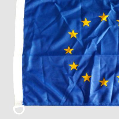 中国 2x3インチ欧州連合国旗 ニットポリエステル シングル リバース 室内 屋外 ヘッダー 販売のため