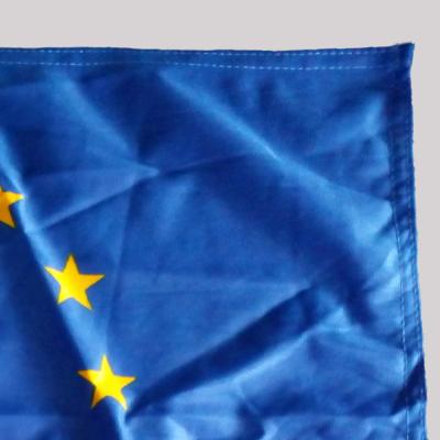 中国 2x3インチ欧州連合国旗 ニットポリエステル シングル リバース 室内 屋外 ヘッダー 販売のため