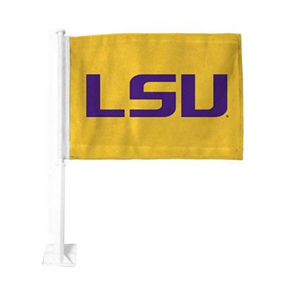 China LSU Flagolden car flags screen printed high quality for sale